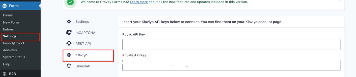 Integrating Gravity Forms and Klaviyo